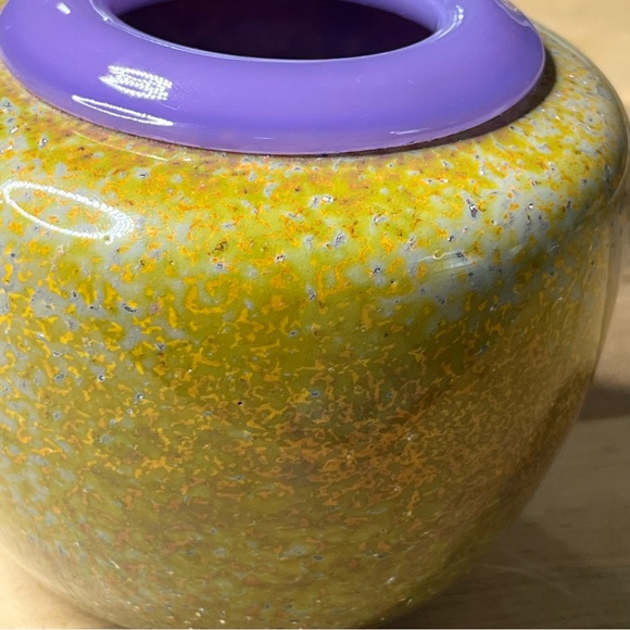 Vintage | Art | Hand Blown Glass Studio Vase Tom Lockart Signed One ...